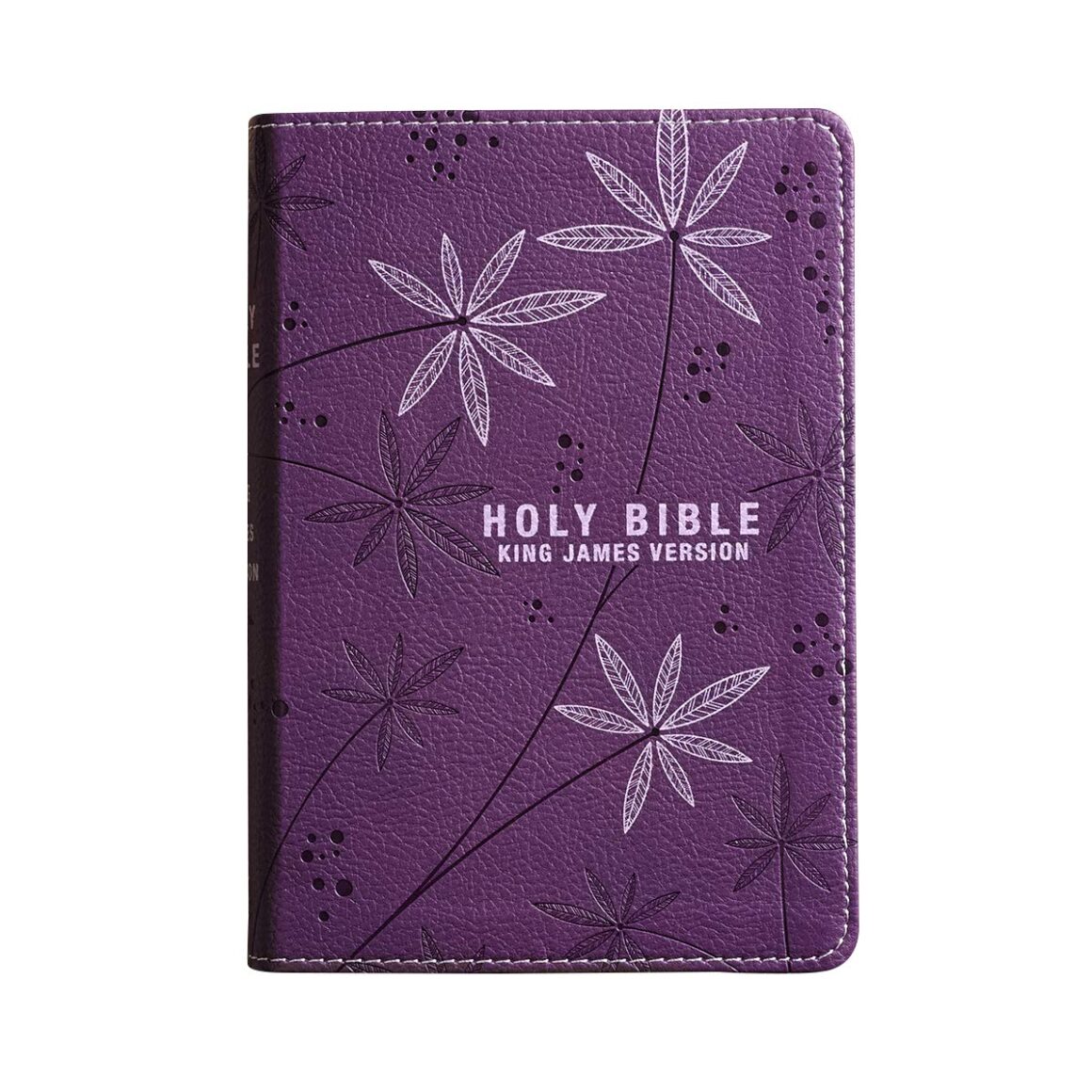 Bible - Floral Purple Faux Leather KJV - Christianity Every Day
